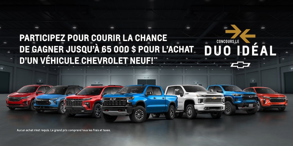 Chevrolet Canada | Voitures, Camions, VUS & Multisegments